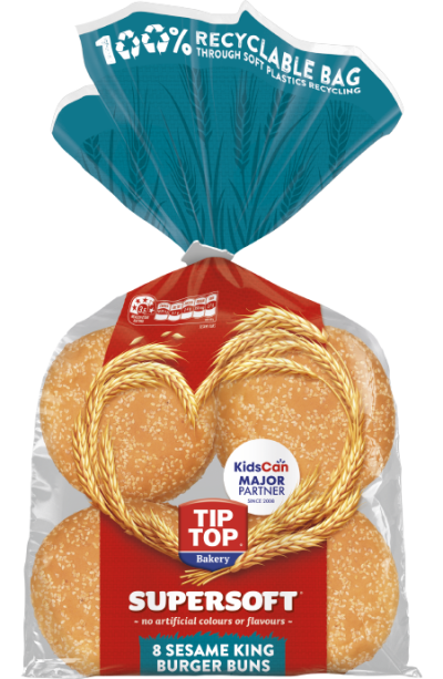 Supersoft Sesame King Buns - Tip Top Bakery